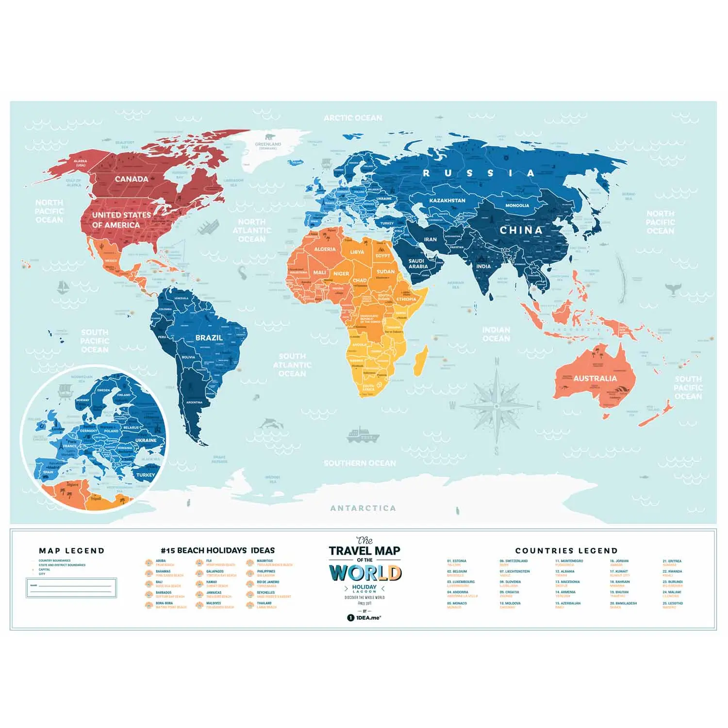Maps :: Scratch off World Map LAGOON World